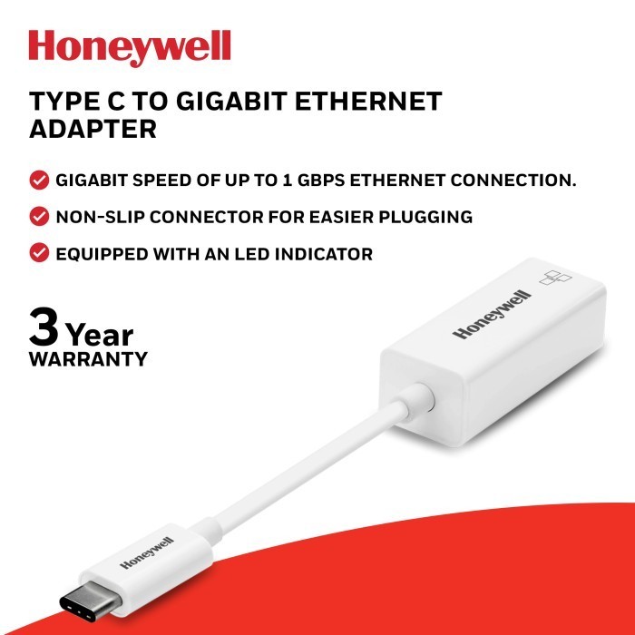 Jual Honeywell Kabel Type C to Gigabit Ethernet Adapter | Shopee Indonesia