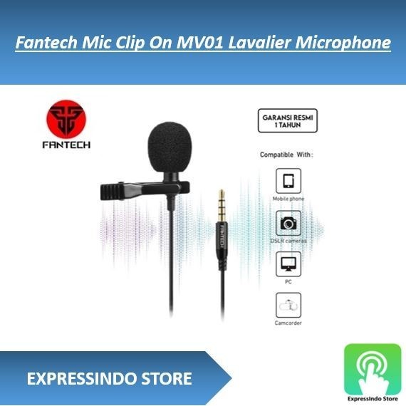 Jual Fantech Mic Clip On Mv01 Lavalier | Shopee Indonesia