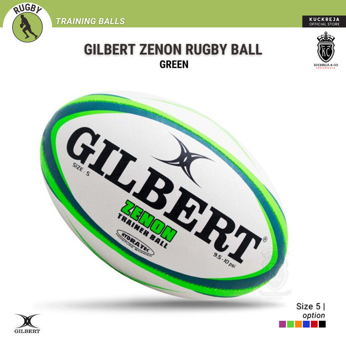 Jual Gilbert Zenon Rugby Ball - Green (Size 5) | Shopee Indonesia