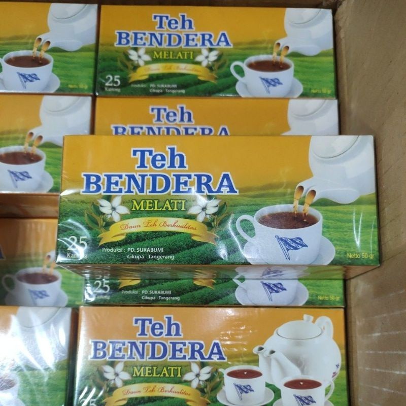 Jual Teh Bendera Melati Celup 1 kotak isi 25 kantong celup | Shopee ...
