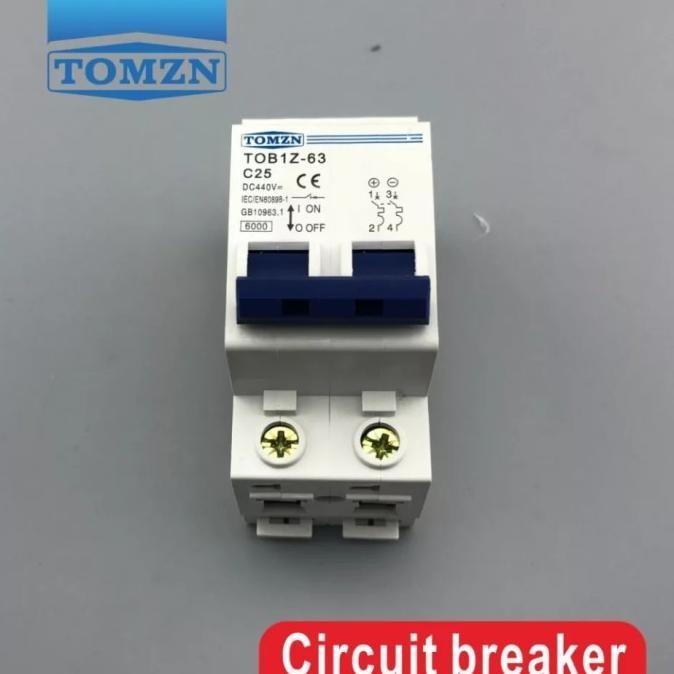 Jual MCB DC 2P 440V 10A 16A 20A 25A 32A 40A 50A 63A TOMZN circuit breaker | Shopee Indonesia