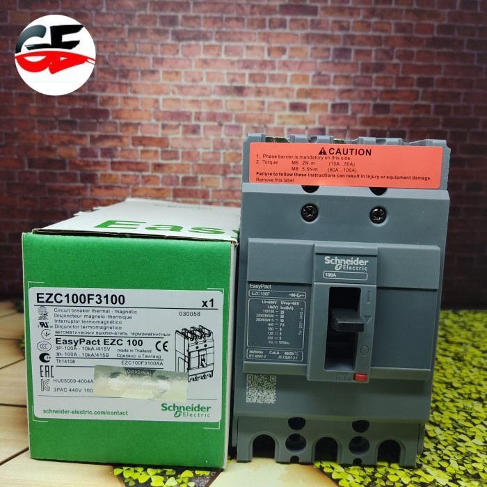 Jual MCCB SCHNEIDER EZC100F 3P 100A | Shopee Indonesia