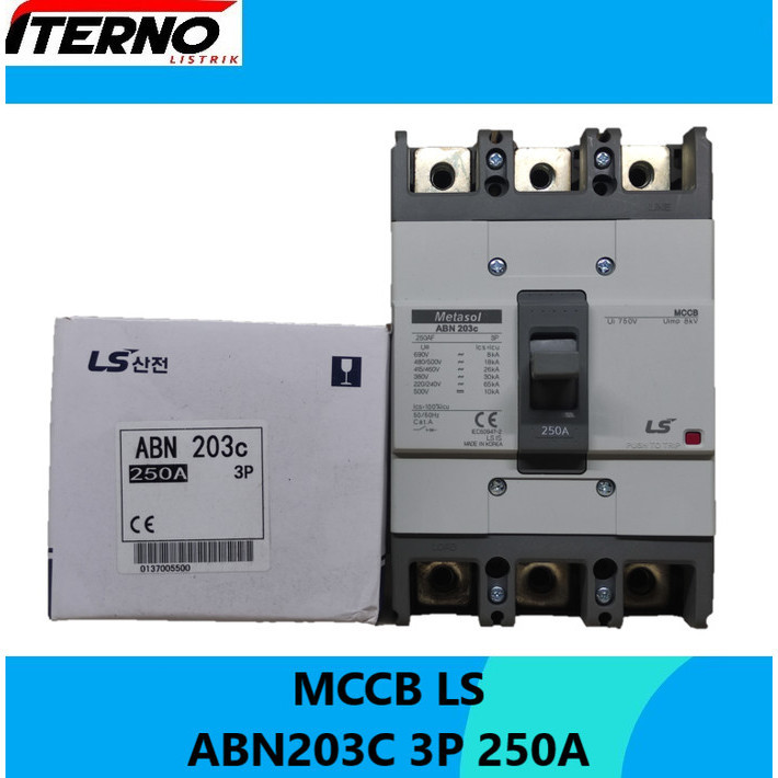 Jual MCCB ABN203C 3P 250A LS METASOL ABN 203C | Shopee Indonesia