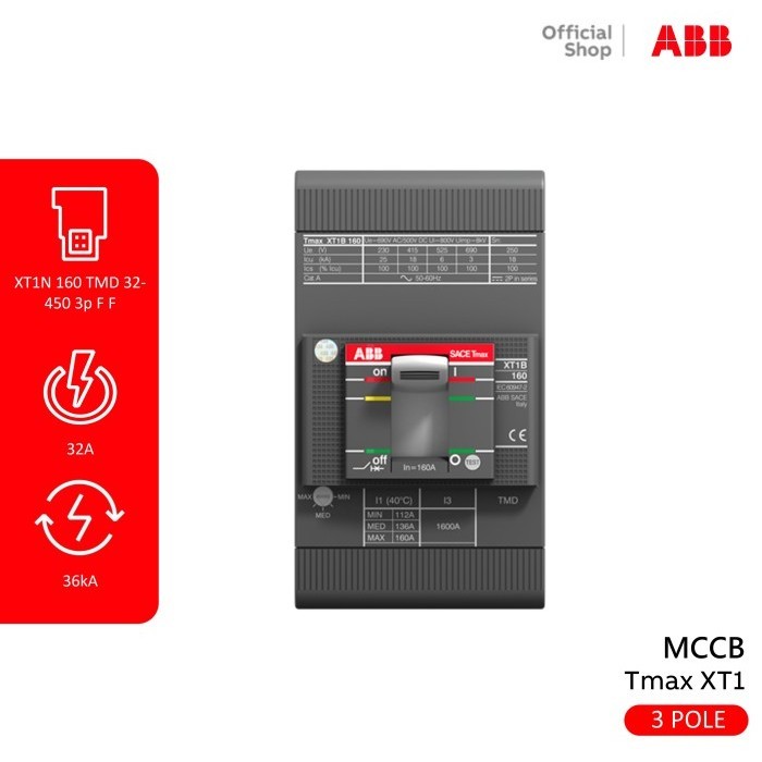 Jual [ABB] MCCB 3P 32A 36KA XT1N 160 TMD 1SDA067411R1 | Shopee Indonesia