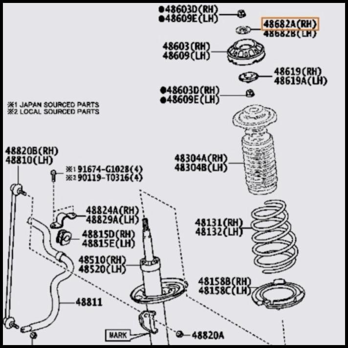 Jual TERMURAH KARET SUPPORT SHOCK DEPAN BAGIAN ATAS SIENTA ORIGINAL ...