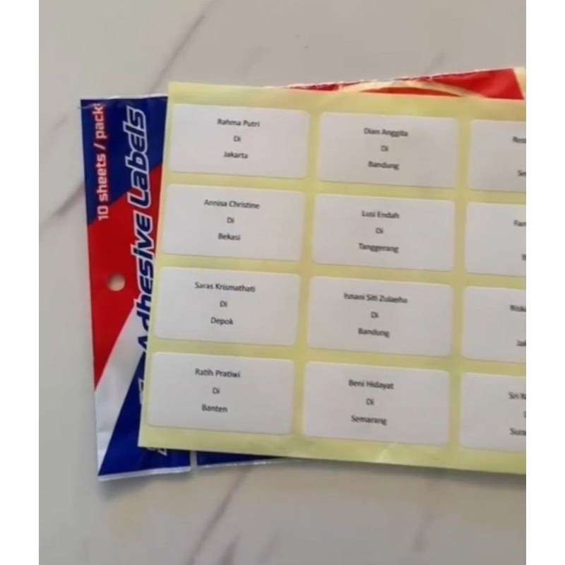 Jual CETAK LABEL NAMA UNDANGAN UKURAN 103 TOM&JERRY | Shopee Indonesia