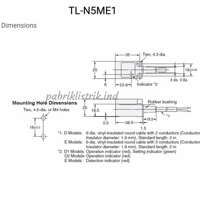 Jual Proximity Sensor Tl-N5Me1 Tln 5 Me1 Omron Original Tl N5 Uk 25 X ...