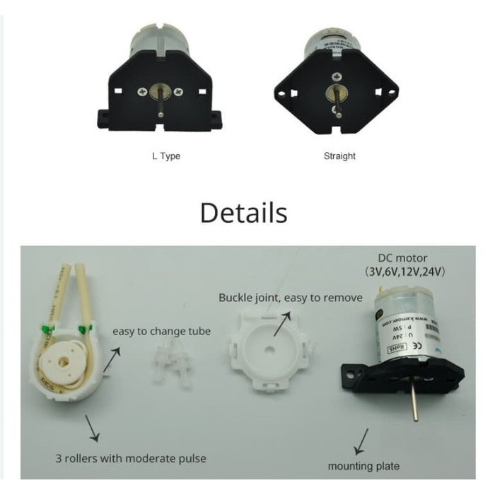 Jual Peristaltic Pump Dosing Pump 12V Dc Pompa Peristaltik Water Liquid A | Shopee Indonesia