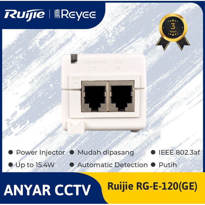 Jual Ruijie RG-E-120(GE) Power Over Ethernet Adaptor POE RG-E-120 GE ...