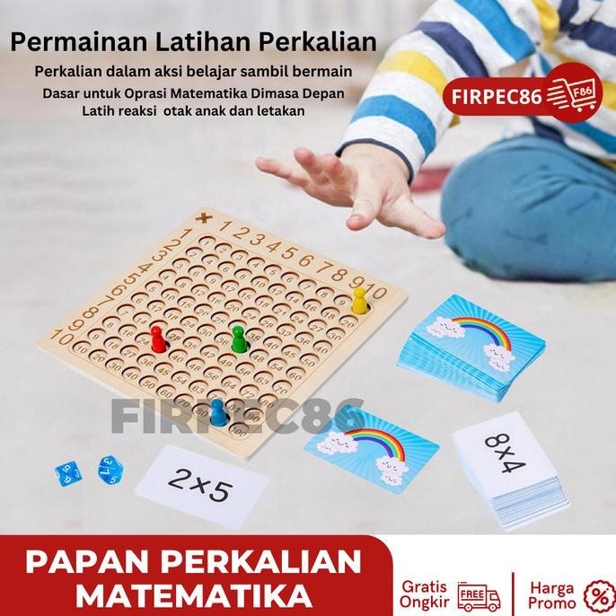 Jual Mainan Papan Perkalian Montessori / Diagram Board/Papan Kayu ...