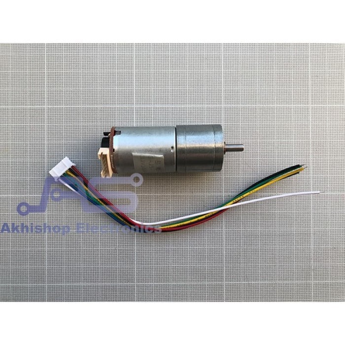 Jual :>:>:>:>] High Torque Motor DC 25GA370 12V 100RPM w/ Encoder | Shopee Indonesia