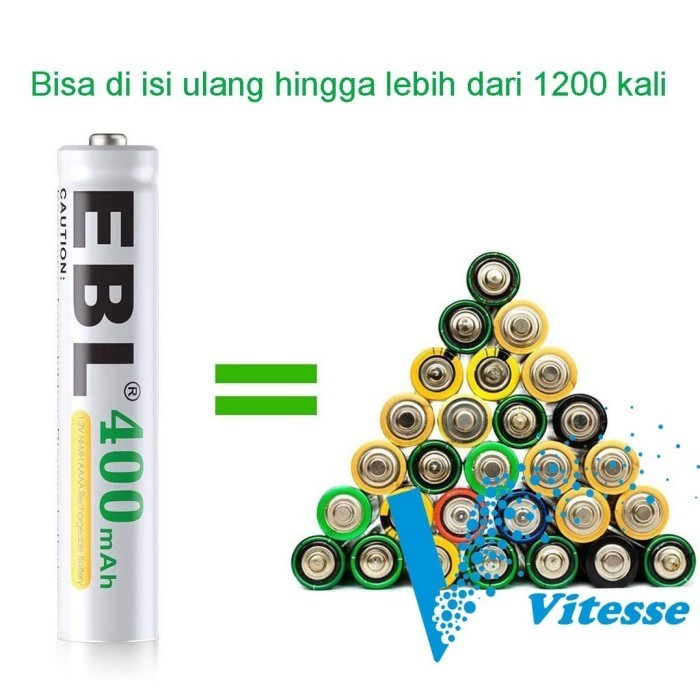 Jual Battery Batre Baterai Ebl Aaaa Rechargeable - Penganti Energizer ...