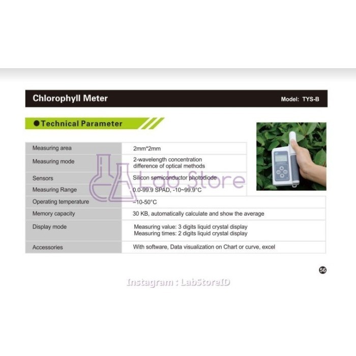 Jual Chlorophyll Meter Leaf Tester Alat Ukur Klorofil Daun Chlorophyl ...
