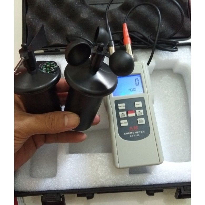 Jual Digital Wind Speed Meter Three Cup Probe Anemometer with Wind ...