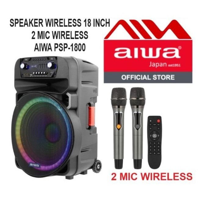 Jual Speaker Aktif Wireless Portable Sound System 18 Inch - Aiwa Psp ...