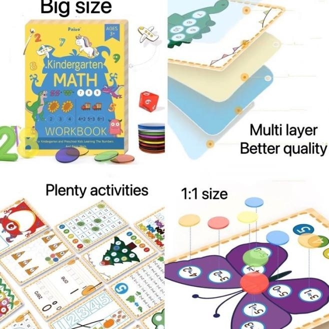 Jual Mainan Edukasi Anak Buku Belajar Berhitung Kindergarten Math ...