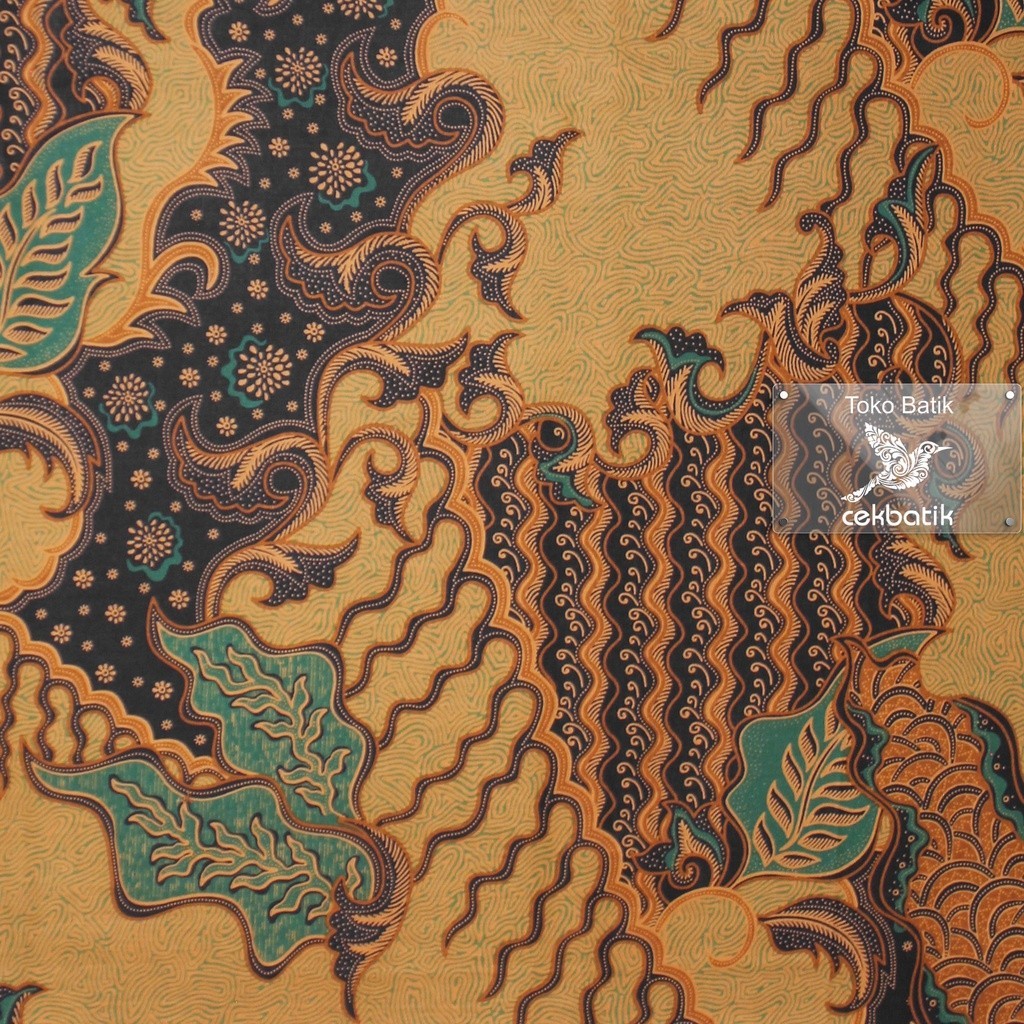 Jual kain batik - Motif Batik Bunga Gradasi V2 (Hijau) | Shopee Indonesia