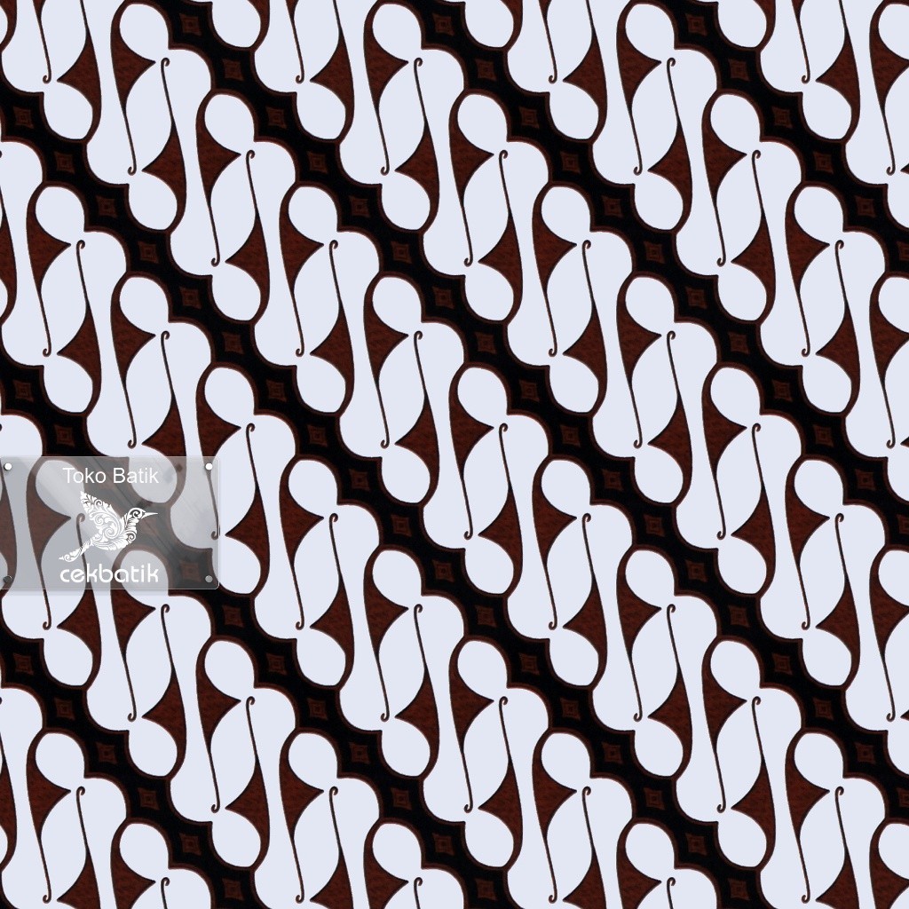 Jual Kain Batik - Motif Batik Sogan Parang V5 Classic (Putih) | Shopee ...