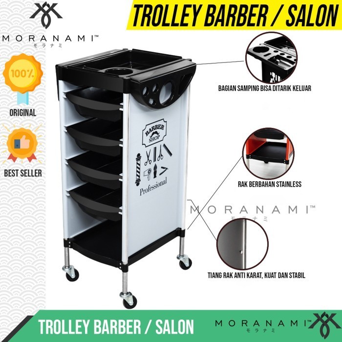 Jual TROLLEY TROLLY TROLI RAK DORONG PERALATAN ALAT BARBER BARBERSHOP ...