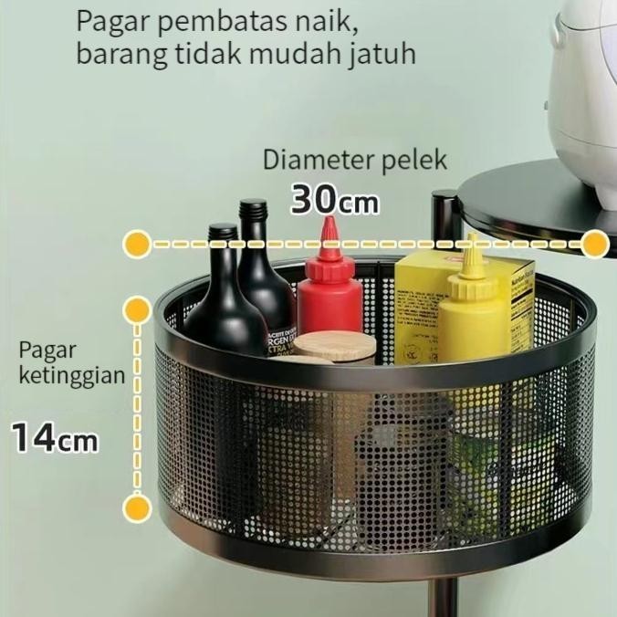 Jual HIGHLINE RAK TROLI SUSUN PUTAR BESI DAPUR SERBAGUNA TINGKAT MODEL ...