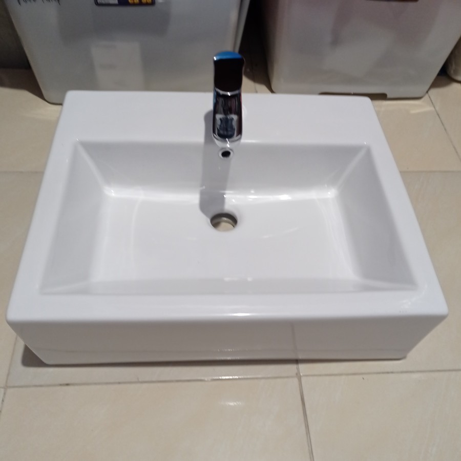 Jual Wastafel Kotak TOTO LW647CJ Full Set Tinggal Pasang | Shopee Indonesia