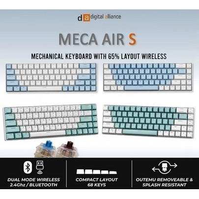 Jual Best Keyboard Digital Alliance Meca Air S - Wireless+Bluetooh ...