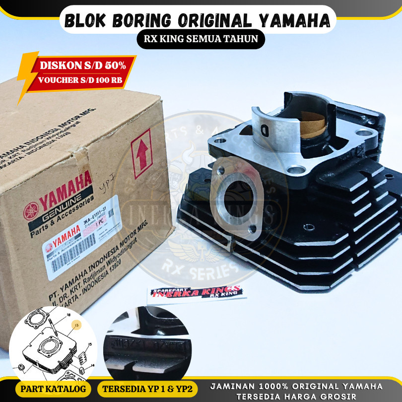 Jual Blok Boring Seher Rx King RXK YP1 YP2 Original Yamaha 3KA-E1311-31 3KA-E1311-30 | Shopee ...