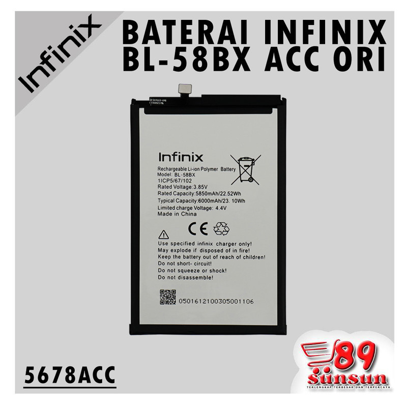 Jual BATERAI INFINIX X680/HOT 9 PLAY (BL-58BX) | Shopee Indonesia