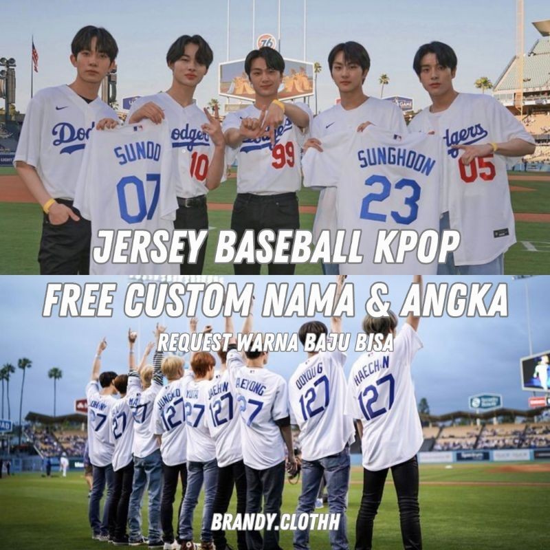 Jual [Pre Order] Jersey Baseball T-Shirt Dewasa Baju Kpop Edition ...