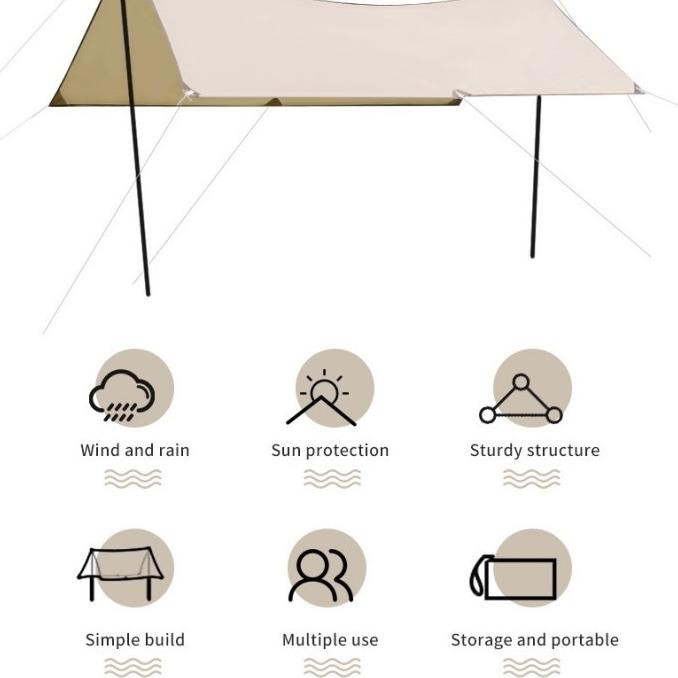 Jual STOK TERBATAS !!!! 3ELS KANOPI TENDA CAMPING FLYSHEET SELTER HUJAN ...