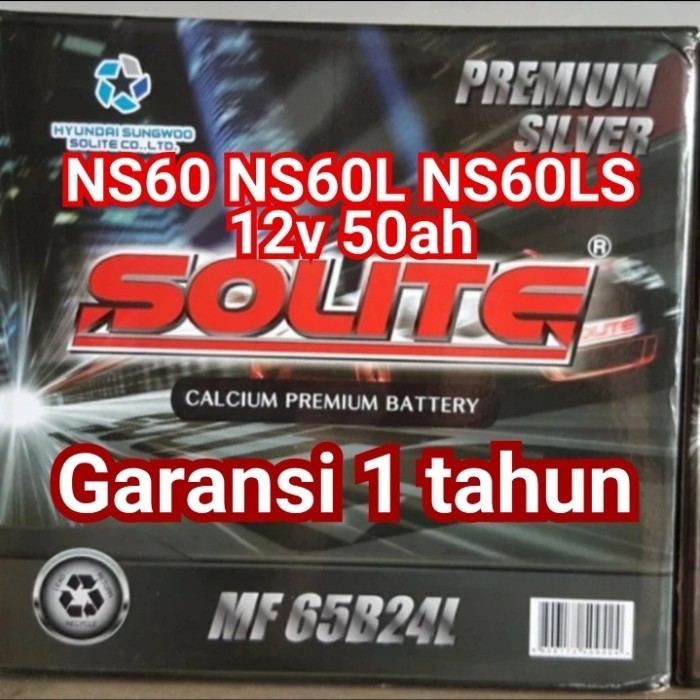 Jual aki ns60 ns60l mf 65b24r 12v 50ah solite gs incoe ns supreme amaron | Shopee Indonesia