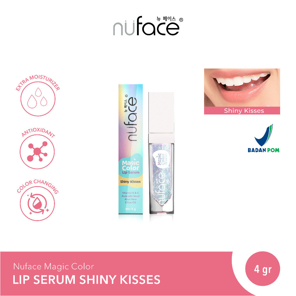 Jual Nuface Magic Color Lip Serum Shiny Kisses | Shopee Indonesia
