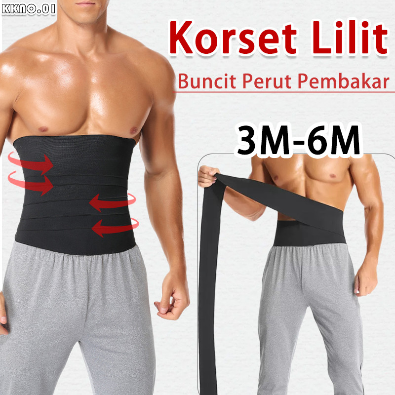 Jual Korset Lilit PRIA Pelangsing 3M/4M/5M/6M Stretch Elastic Band ...