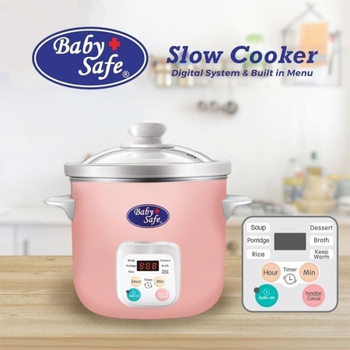 Jual Baby Safe Slow Cooker 1,5L Lb06D Pink With Auto Menu Baby Food ...