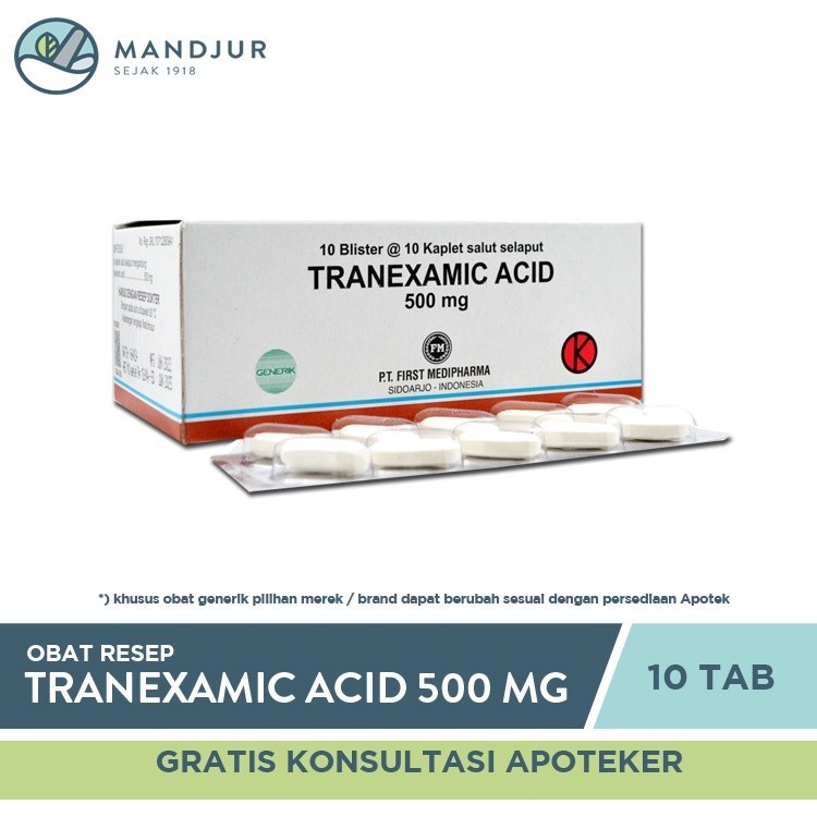 Jual Asam Traneksamat First Medipharma 500 mg 10 Tablet | Shopee Indonesia