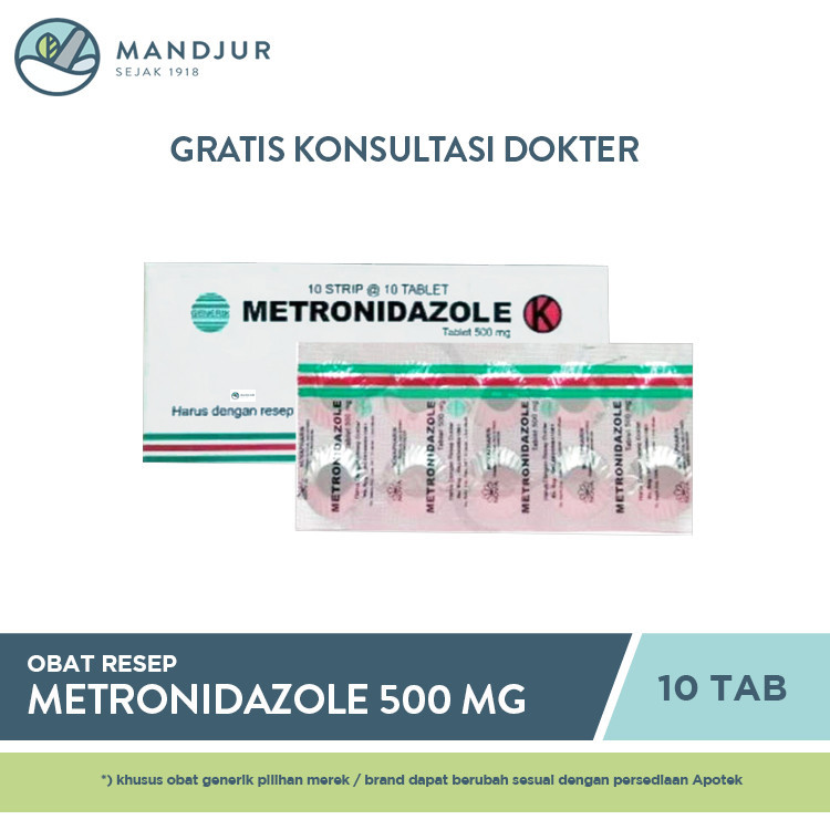 Jual Metronidazole 500 Mg Strip Isi 10 Tablet | Shopee Indonesia