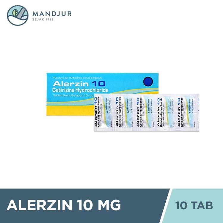Jual Alerzin 10 mg 10 Tablet - Obat Rhinitis dan Gatal Alergi | Shopee ...