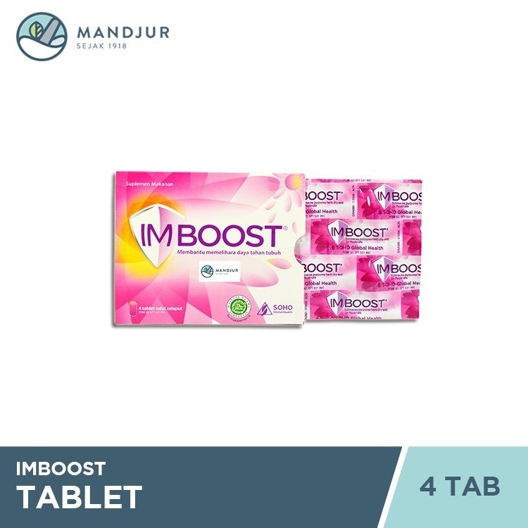 Jual Imboost Tablet Strip Isi 4 - Vitamin Penambah Sistem Imun | Shopee ...
