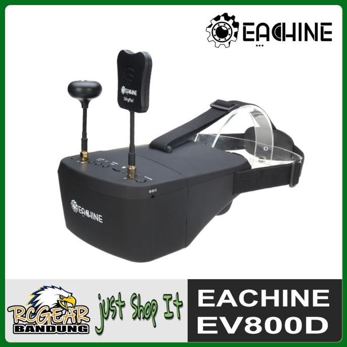 Jual Original Eachine Ev800D 5.8G 40Ch Diversity Fpv Goggles 5 Inch Hd Dvr | Shopee Indonesia