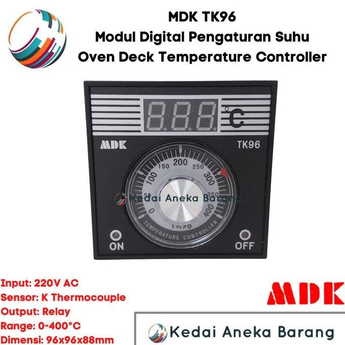 Jual MDK Oven Deck Thermo Temperature Temperatur Controller TK96 TK-96 ...