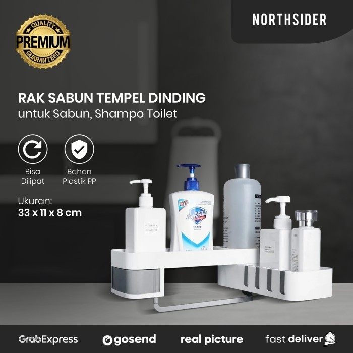 Jual Rak Sabun Shampoo Toilet Kamar Mandi Tempel Dinding Sudut G-486 | Shopee Indonesia