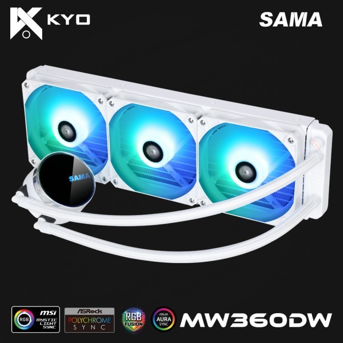 Jual Best Kyo Sama Mw360Dw Argb Aio Liquid Cooling 360Mm Aio 360 ...