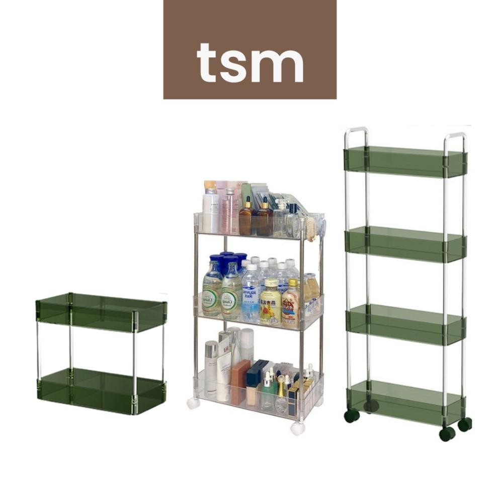 Jual amn- TSM Rak Troli Susun Bertingkat Akrilik Transparan dengan Roda ...