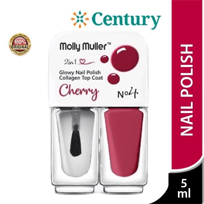 Jual Molly Muller 2in1 G Nail Polish C Top Coat No 4 Cherry 5 ML X2 ...