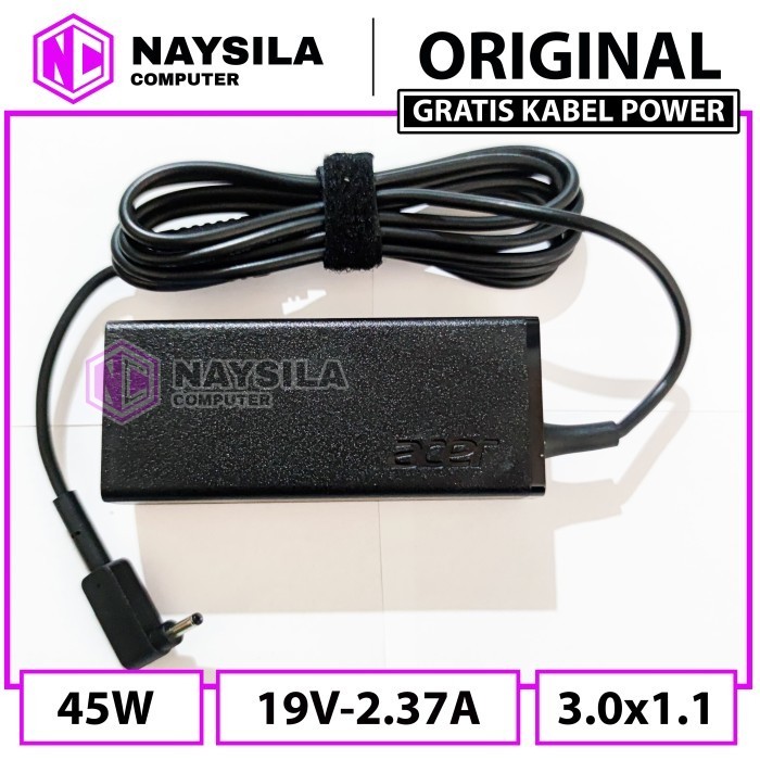 Jual HARGA DISC - Adaptor Charger Original Acer Aspire 5 A514-54 19V 2.37A 45W 3.0*1.1mm ...