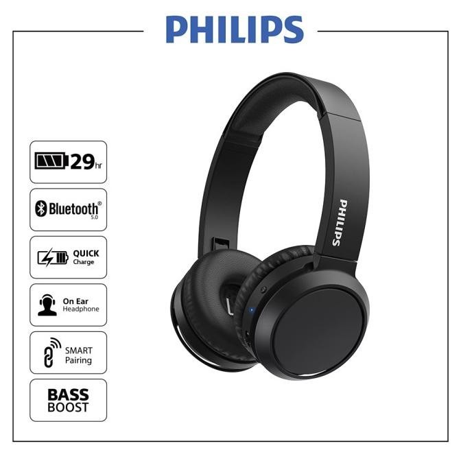 Jual Philips TAH4205 Black On-ear Wireless Headphones / TAH 4205 ...