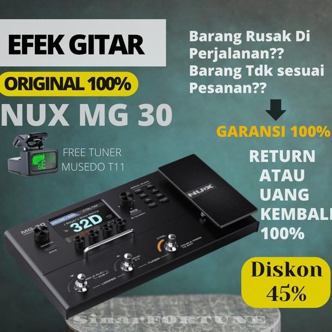 Jual Nux Mg30 Mg 30 Multi Effect Digital Efek Gitar Listrik Elektrik ...