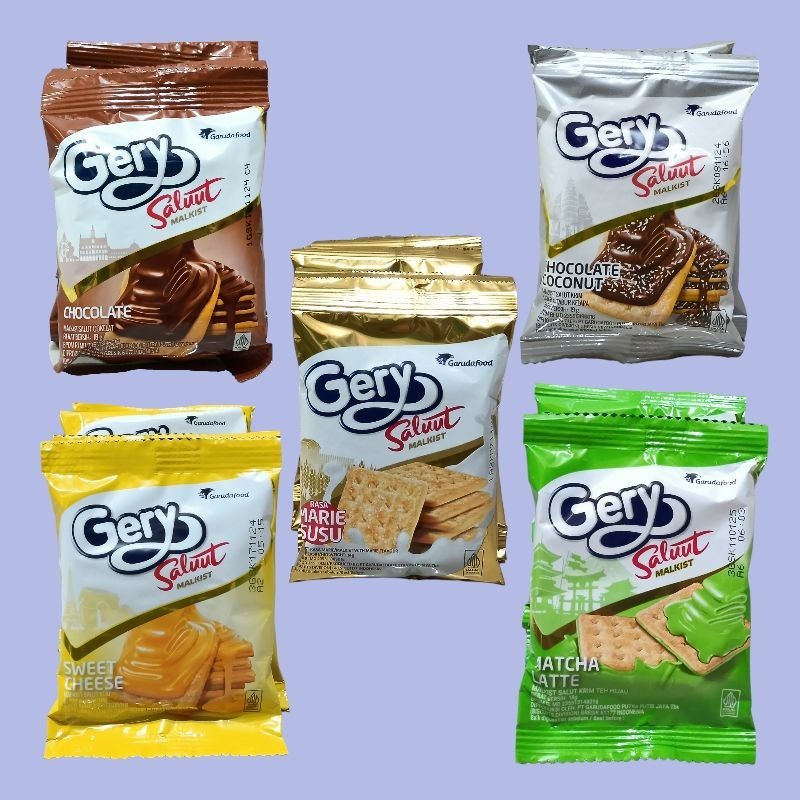 Jual Gery Saluut Malkist Matcha, Marie, Coklat, Kelapa dan Keju Biscuit ...