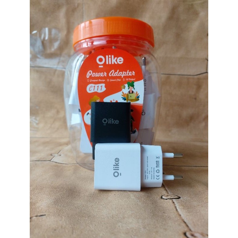 Jual OLIKE C111 [1 Toples Isi 15 ]POWER ADAPTER Compact Design 1A ...