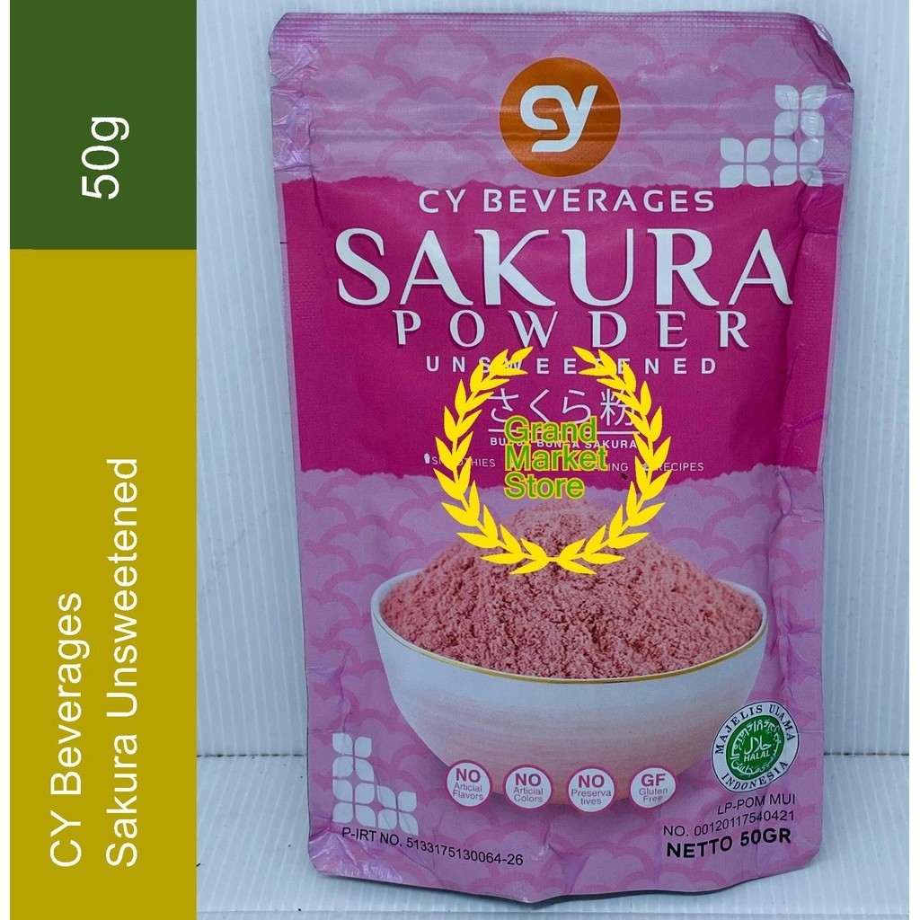 Jual CY Beverages Pure Sakura Cherry Blossom Powder Unsweetened 50g 50 ...